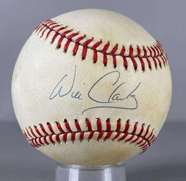 Will Clark Signed Official MLB NL Rawlings Baseball - Matthew Bullock ...