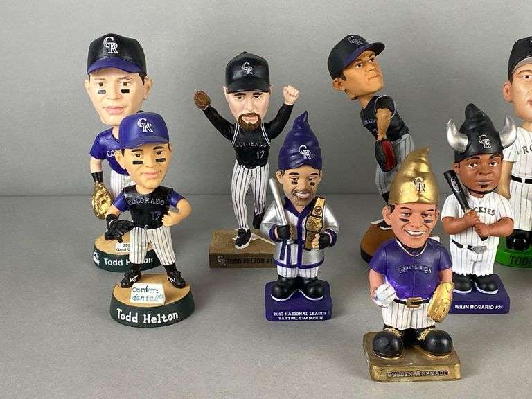 Group of Colorado Rockies Baseball Player Bobbleheads - Matthew Bullock ...