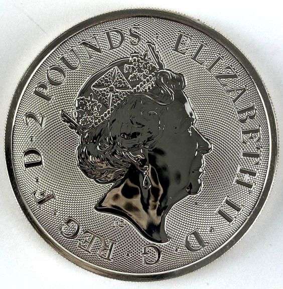2021 Great Britain 2 Pound The Valiant 1 oz .999 Fine Silver Coin ...