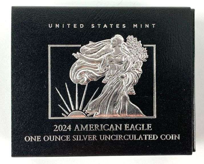 2024 W US Mint American Silver Eagle 1 oz Fine Silver Dollar - Matthew Bullock Auctioneers