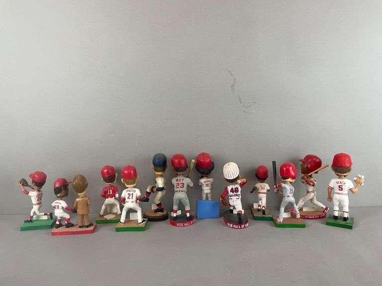 Group of Cincinnati Reds Baseball Bobbleheads - Matthew Bullock Auctioneers
