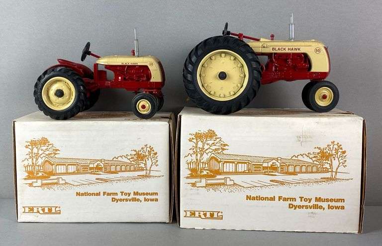 Group of 2 ERTL Black Hawk Die-Cast Tractors - Matthew Bullock Auctioneers