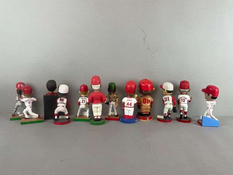 Group of Cincinnati Reds Baseball Bobbleheads - Matthew Bullock Auctioneers