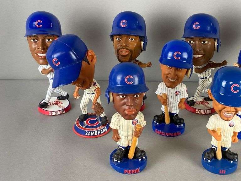 Group of 9 Chicago Cubs Baseball Player Oversized Head Bobbleheads ...