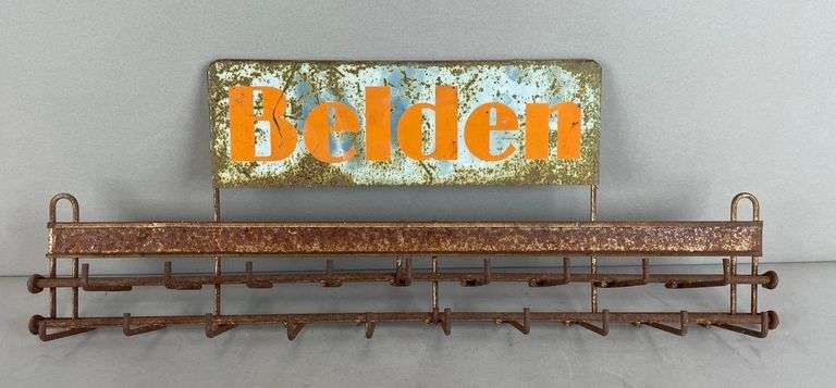 Vintage Belden Battery Cable Metal Advertising Rack - Matthew Bullock ...