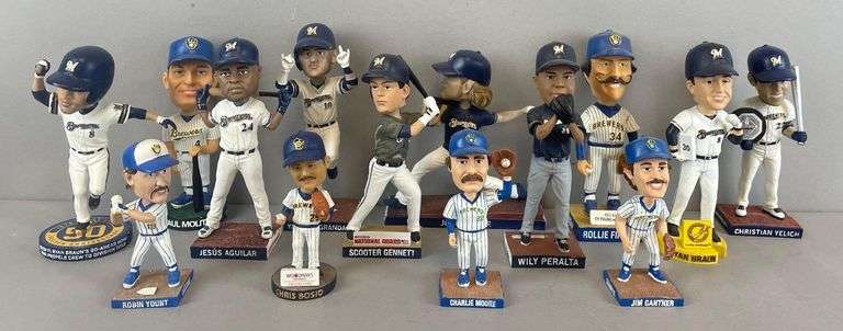 Group of Milwaukee Brewers Baseball Bobbleheads - Matthew Bullock ...