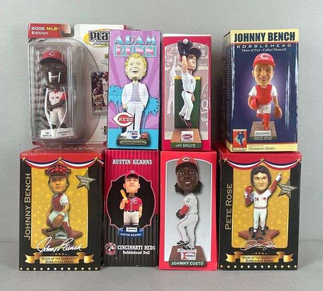 Group of Cincinnati Reds Baseball Bobbleheads - Matthew Bullock Auctioneers