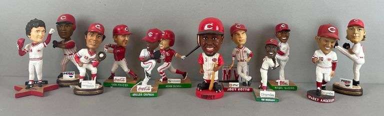 Group of Cincinnati Reds Baseball Bobbleheads - Matthew Bullock Auctioneers