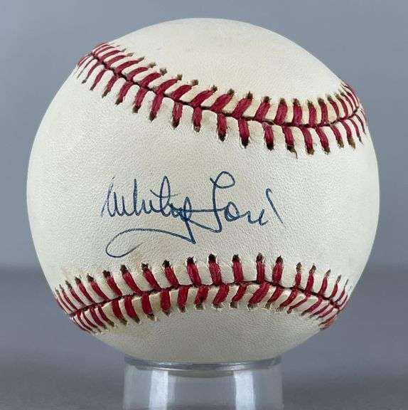 Whitey Ford Signed Official MLB AL Rawlings Baseball - Matthew Bullock ...