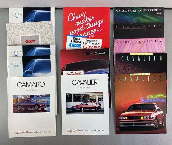 Group of 1980s - 1990s Chevrolet Dealership Advertising Brochures ...