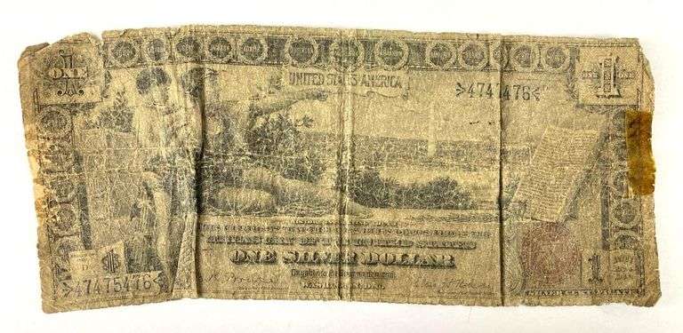 1890’s Series D One Silver Dollar Bank Note - Matthew Bullock Auctioneers