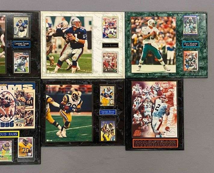 Group of NFL Iconic Player and Team Plaques - Matthew Bullock Auctioneers