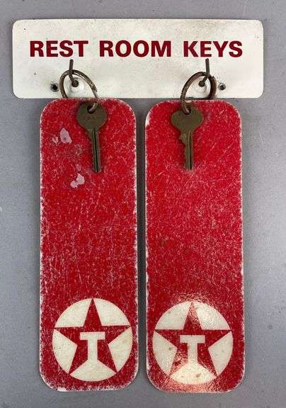 Texaco Service Station Advertising Restroom Keys - Matthew Bullock ...