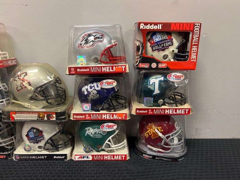 Group of Mini Football Helmets - Matthew Bullock Auctioneers