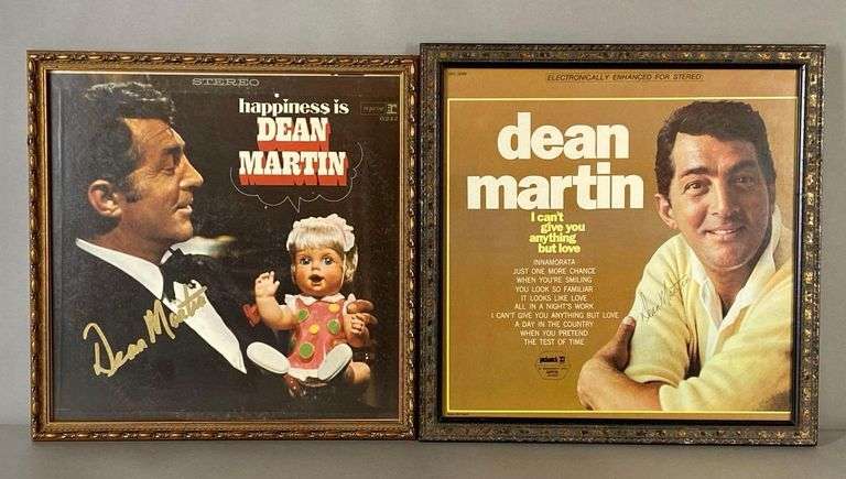 Group of 2 Signed Dean Martin Vinyl Records with Dream Fulfillment COAs ...