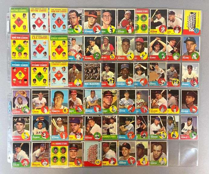 87 - 1963 Topps Baseball Series 1 Cards with HOFs 87/88 - Matthew ...