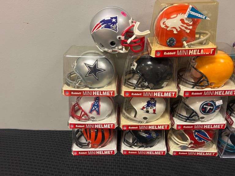 Group of NFL Riddell Mini Football Helmets - Matthew Bullock Auctioneers