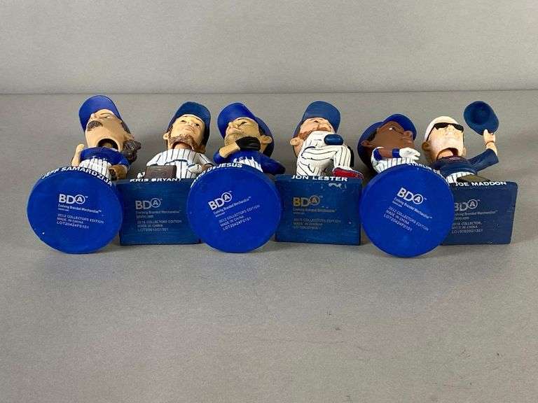Group of 6 BDA Chicago Cubs Baseball Player Bobbleheads - Matthew ...