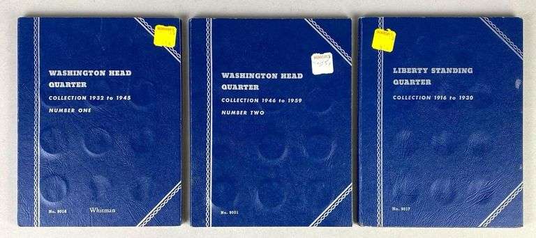 Group of 3 US Quarter Whitman Folders - Matthew Bullock Auctioneers