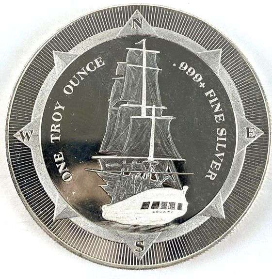 2017 NIUE $2 HMS Bounty 1 oz .999 Fine Silver Coin - Matthew Bullock ...