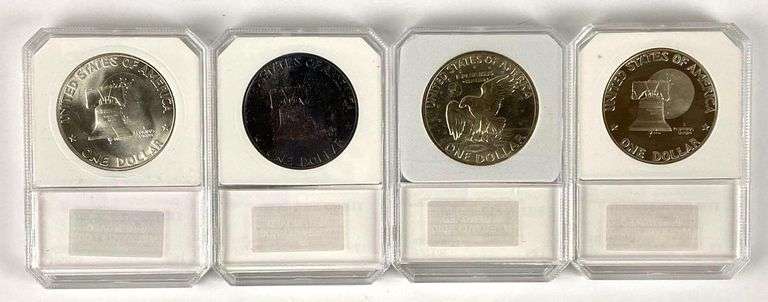 Group of 4 PCI Graded US Eisenhower Centennial Silver Dollars - Matthew ...