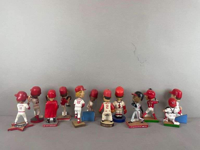 Group of Cincinnati Reds Baseball Bobbleheads - Matthew Bullock Auctioneers