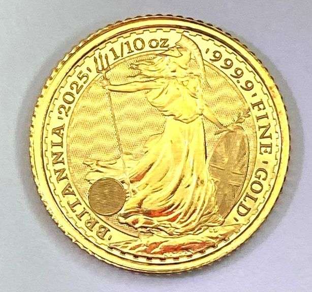 2025 Great Britain £10 Britannia 1/10oz .999 Fine Gold Coin - Matthew ...