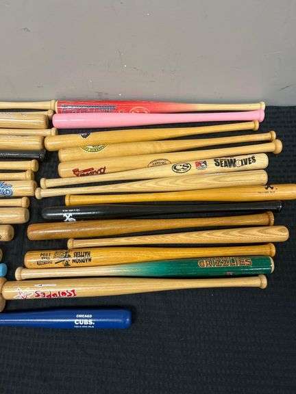 Group of MLB and Minor League Mini Bats - Matthew Bullock Auctioneers