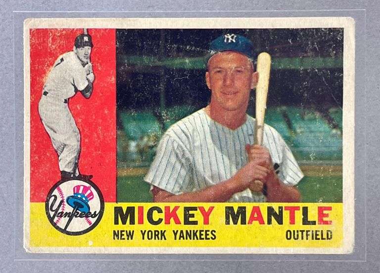 1960 Topps Mickey Mantle #350 - Matthew Bullock Auctioneers