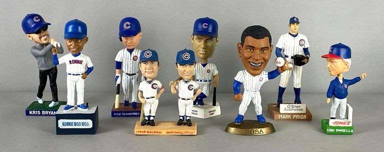 Group of 8 Chicago Cubs Baseball Player Bobbleheads and Figures ...