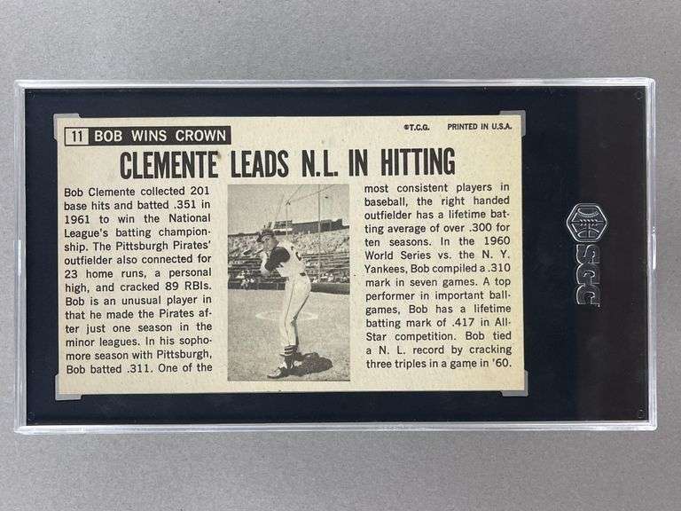 1964 Topps Giants Bob Clemente #11 SGC 7 - Matthew Bullock Auctioneers