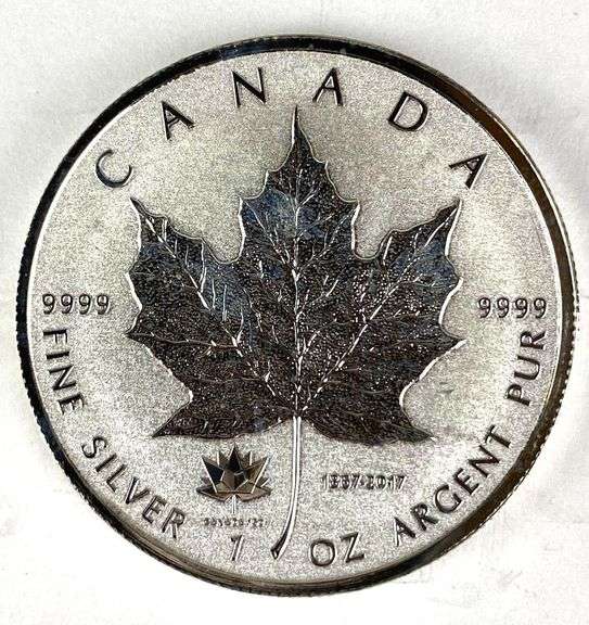 2017 Canada $5 Maple Leaf with Maple Leaf Privy 1 oz .999 Fine Silver - Matthew Bullock Auctioneers