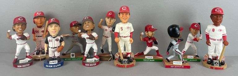 Group of Cincinnati Reds Baseball Bobbleheads - Matthew Bullock Auctioneers