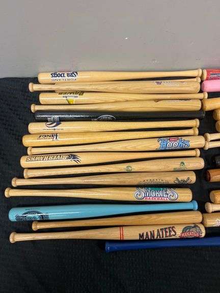 Group of MLB and Minor League Mini Bats - Matthew Bullock Auctioneers