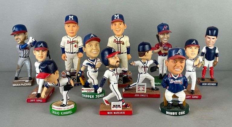 Group of 12 Atlanta Braves Baseball Player Bobbleheads - Matthew ...