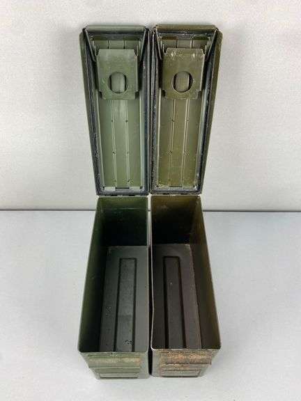 Group of 2 US 7.62mm M80 200 Cartridge Metal Ammo Boxes - Matthew ...