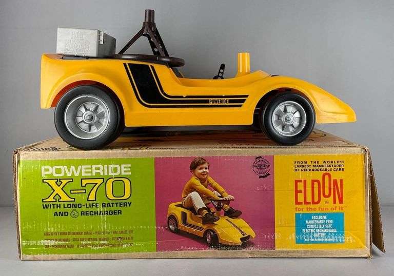 Vintage Eldon Poweride X-70 Electric Car - Matthew Bullock Auctioneers