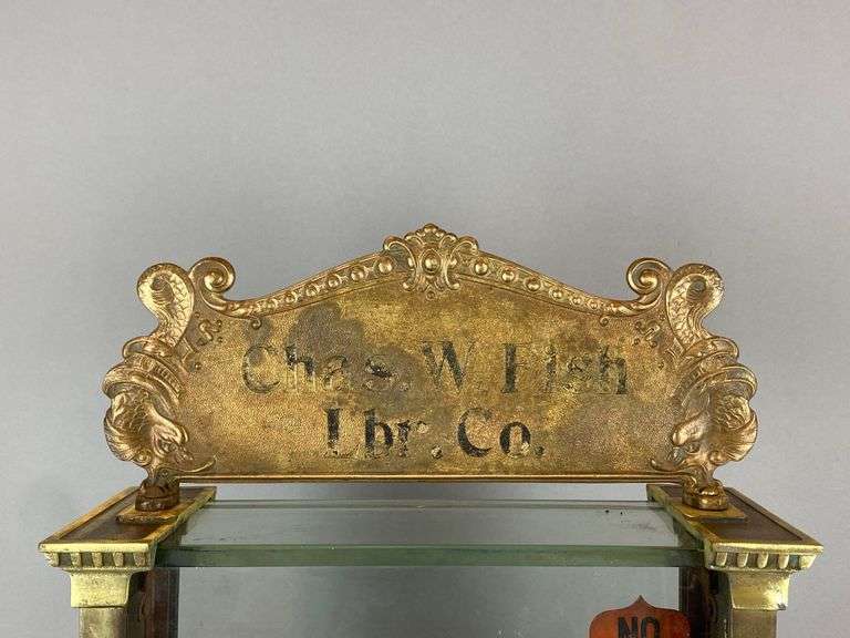 Antique Chas W Fish Lbr. Co. Brass National Cash Register - Matthew ...