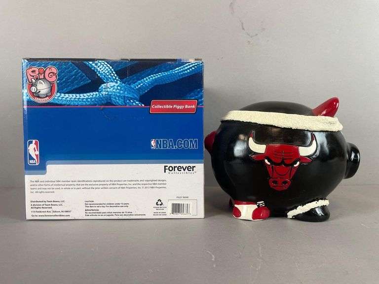 Group of Forever Collectibles Pig Leaders Chicago Bulls Piggy Banks ...