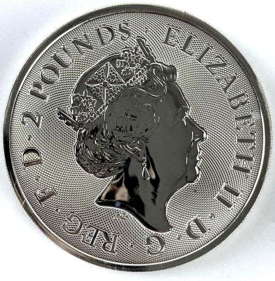 2021 Great Britain 2 Pound The Valiant 1 oz .999 Fine Silver Coin ...
