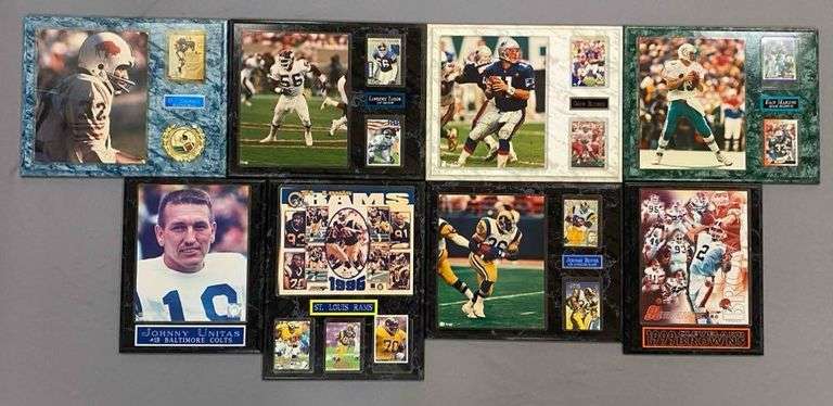 Group of NFL Iconic Player and Team Plaques - Matthew Bullock Auctioneers
