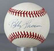 Bobby Thompson Signed Official MLB NL Rawlings Baseball - Matthew ...