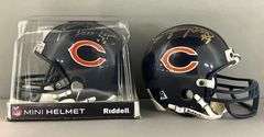 2 - Chicago Bears Signed Mini Helmets - Matthew Bullock Auctioneers