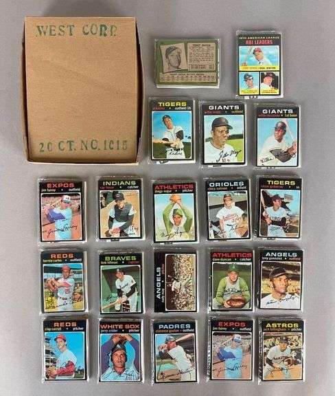 1971 Topps Baseball West Corps Cello Fun Pack Box of 20 with Stars ...