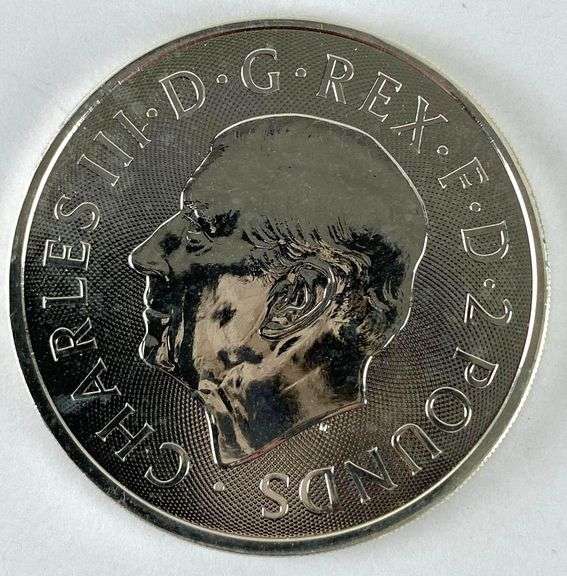 2023 Great Britain 2 Pound Merlin 1 oz .999 Fine Silver Coin - Matthew ...