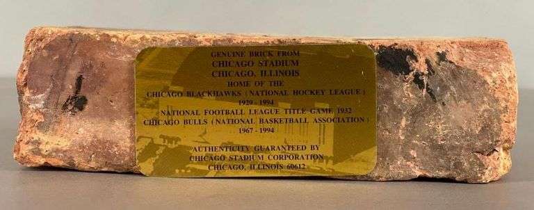 Chicago Stadium Brick From Chicago, Illinois - Matthew Bullock Auctioneers