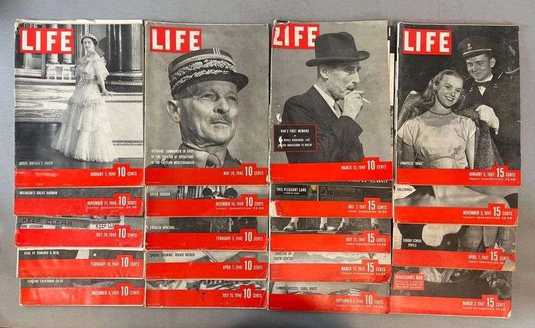 Group of 1940s Life Magazines - Matthew Bullock Auctioneers