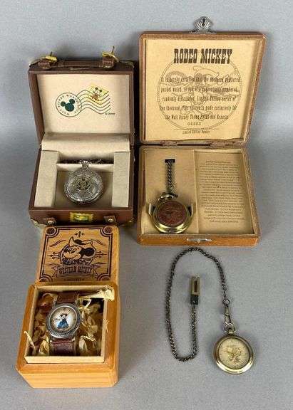 Group of 4 Disney Mickey Mouse Watches - Matthew Bullock Auctioneers