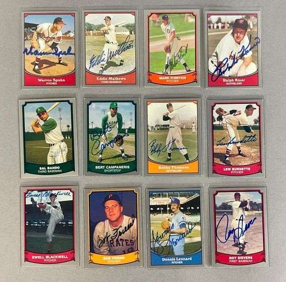 12 - 1980s Pacific Baseball Legends Signed Cards with HOFs - Matthew ...