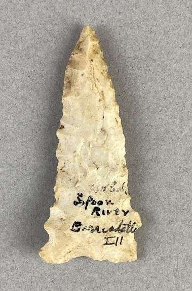 2 1/4 Inch NAtive American Arrowhead Corner Clipped Chert Spoon River ...